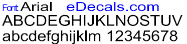 eDecals.com Available Fonts Typestyles | eDecals.com